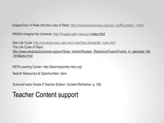 Core Content Coaching Grade 8 Life Cycle of a Star 14-15 | PPT