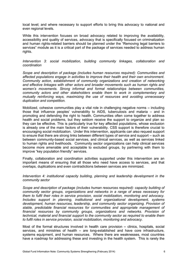 COMMUNITY SYSTEMS STRENGTHENING | PDF