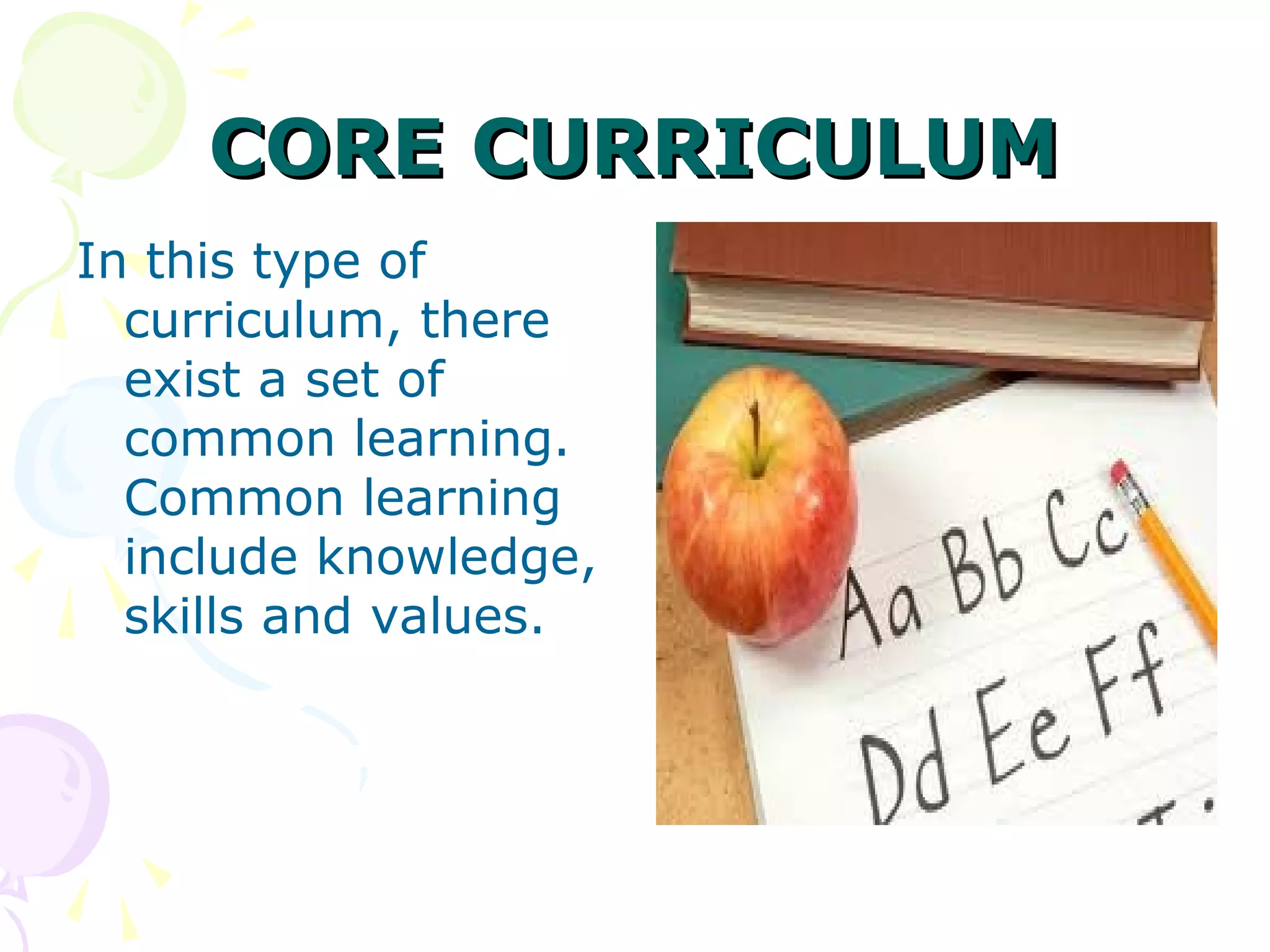 Core curriculum | PPT
