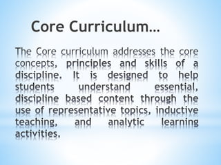 Core curriculum | PPT