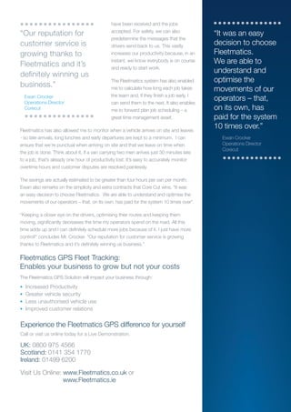 Fleetmatics Case Study: Corecut Fleet Tracking Success Story | PDF