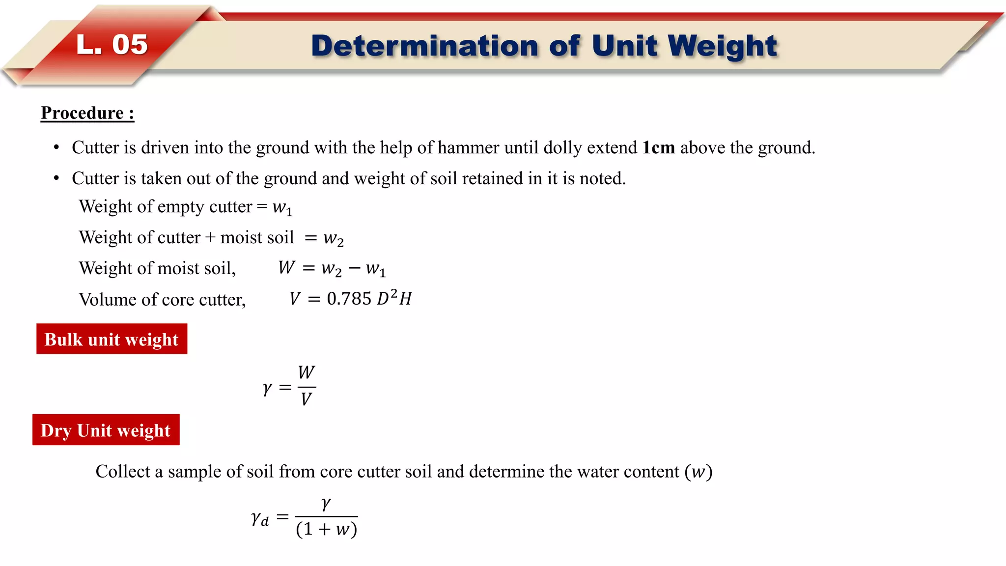 Core cutter method | PDF