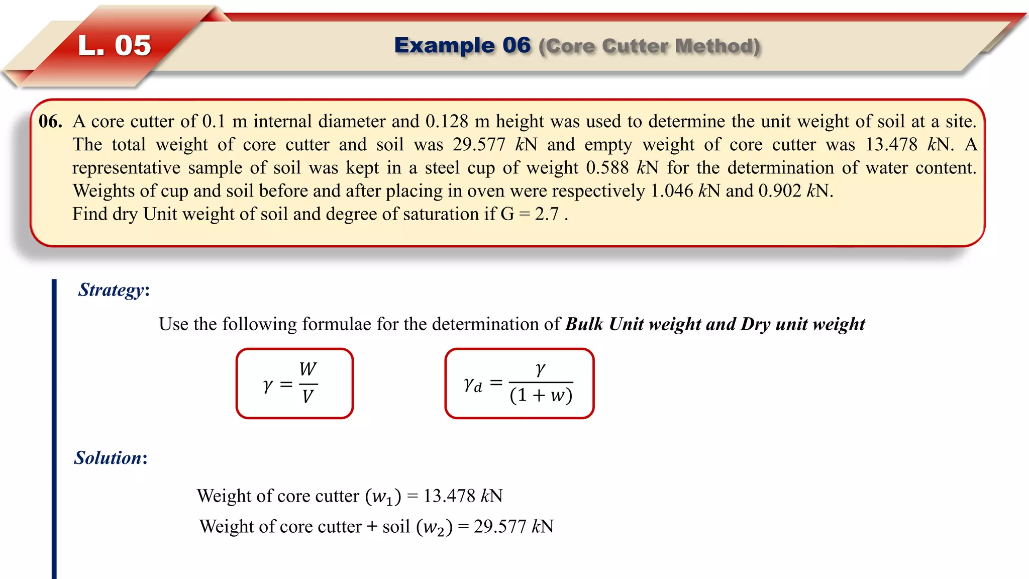 Core cutter method | PDF