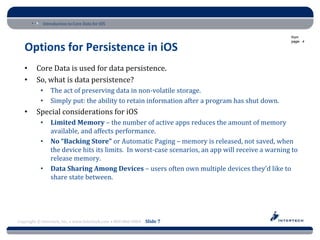 Introduction to Core Data - Jason Shapiro | PPT