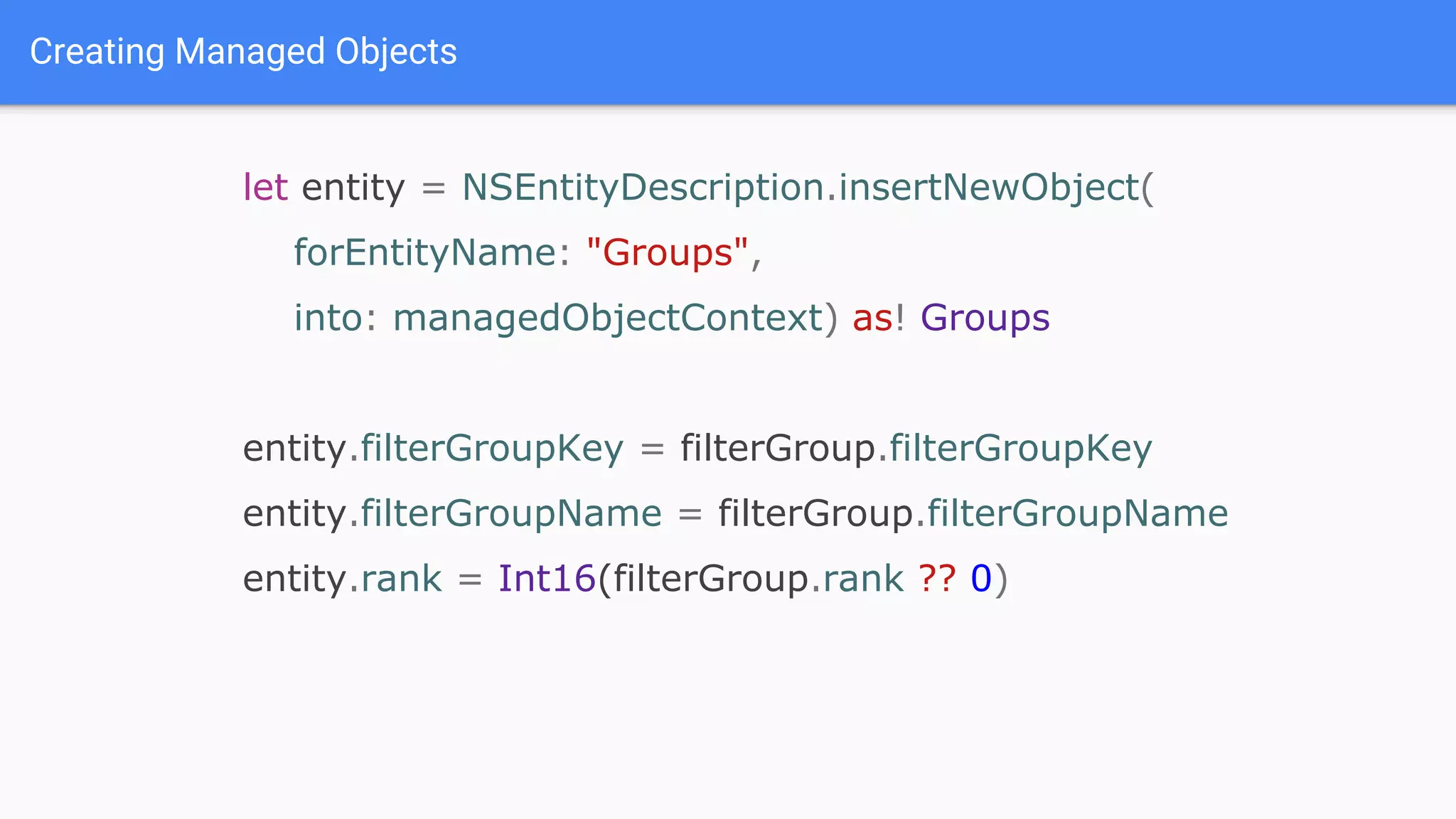 Core data in Swfit | PPT