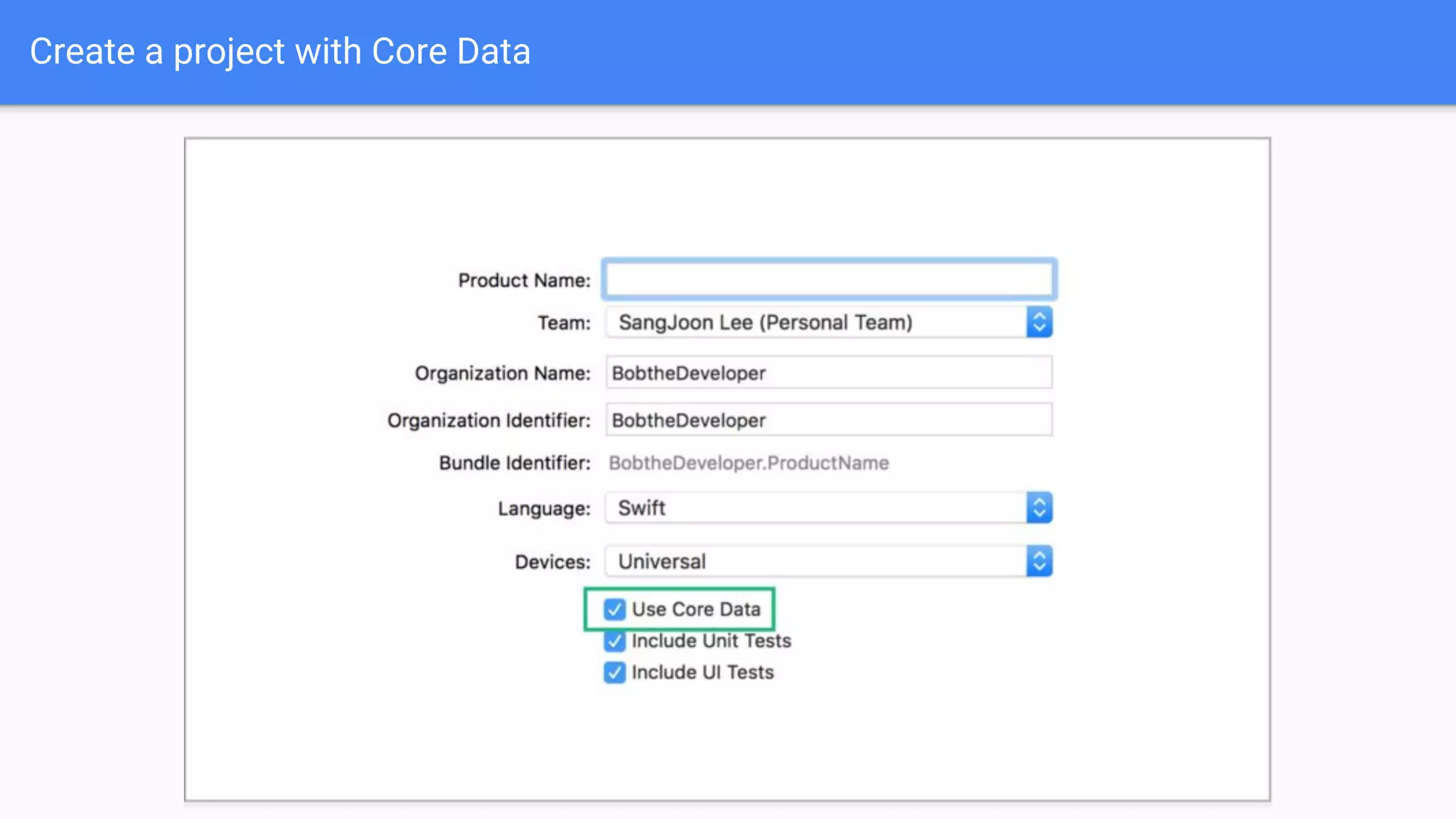 Core data in Swfit | PPT
