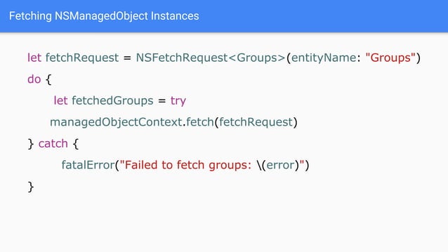 Core data in Swfit | PPT