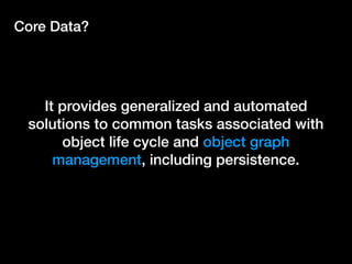 Mashup iOS - Core data | PPT