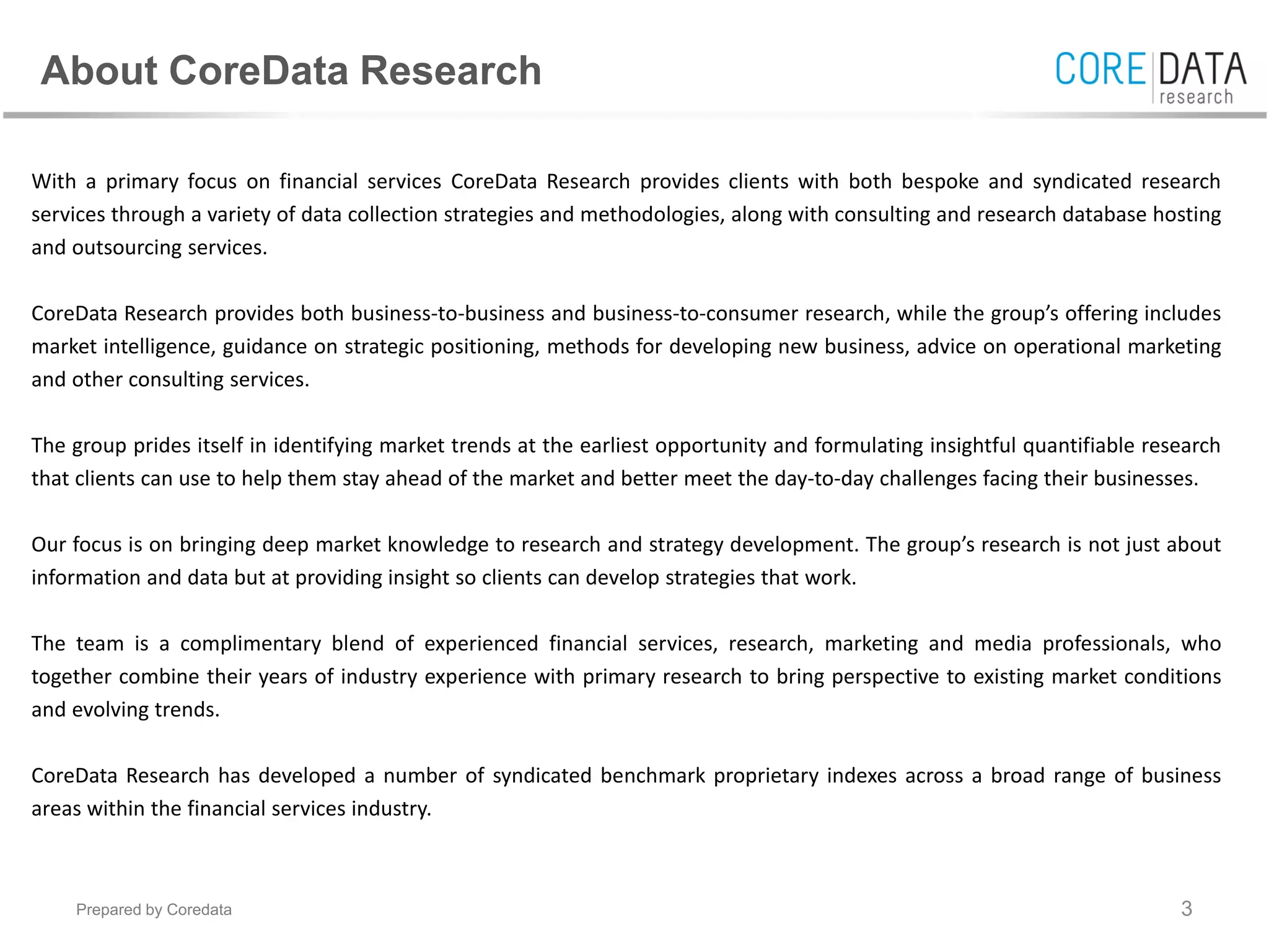 CoreData Bespoke Strengths Overview | PDF