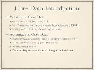 Core Data Introduction | PDF | Databases | Computer Software and Applications