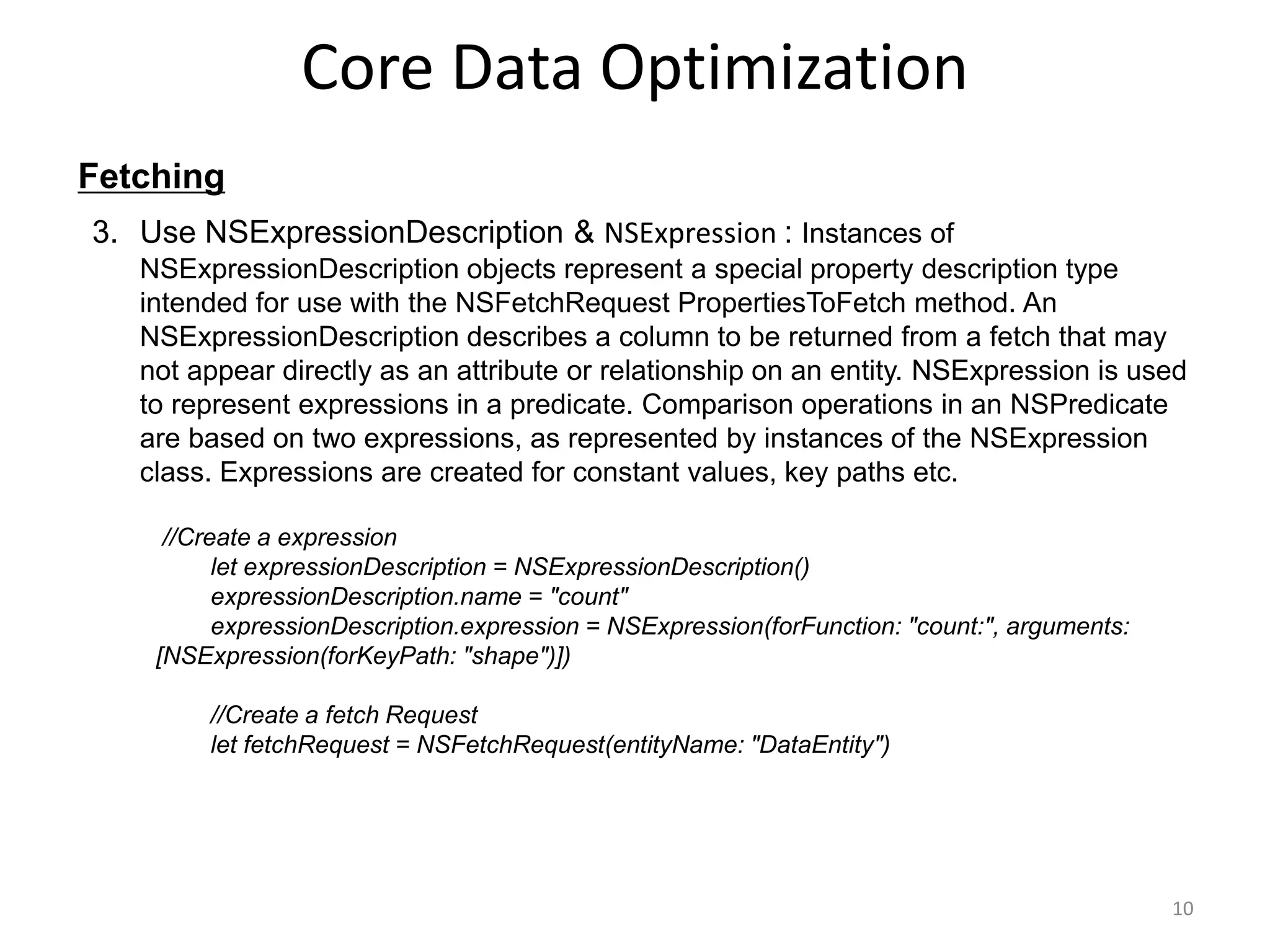Core data optimization | PPT
