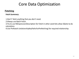 Core data optimization | PPT