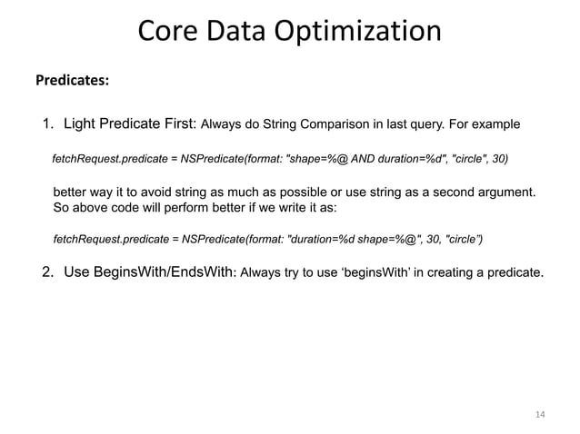 Core data optimization | PPT