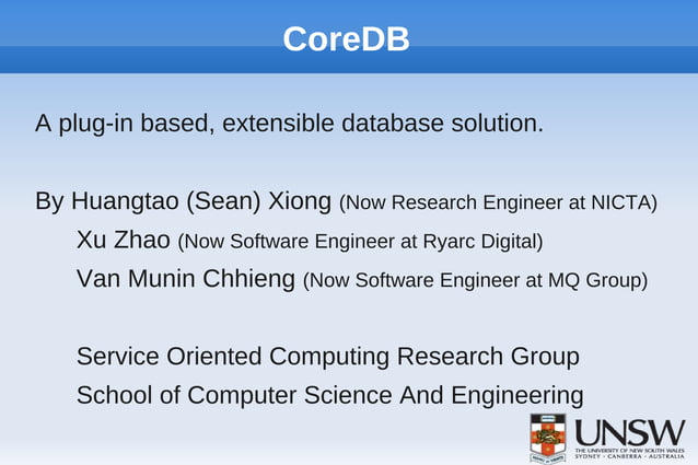 Core Db Framework Pdf Databases Computer Software And Applications 