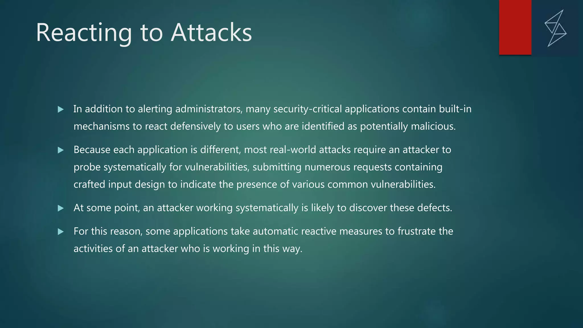 Core defense mechanisms against security attacks on web applications | PPTX