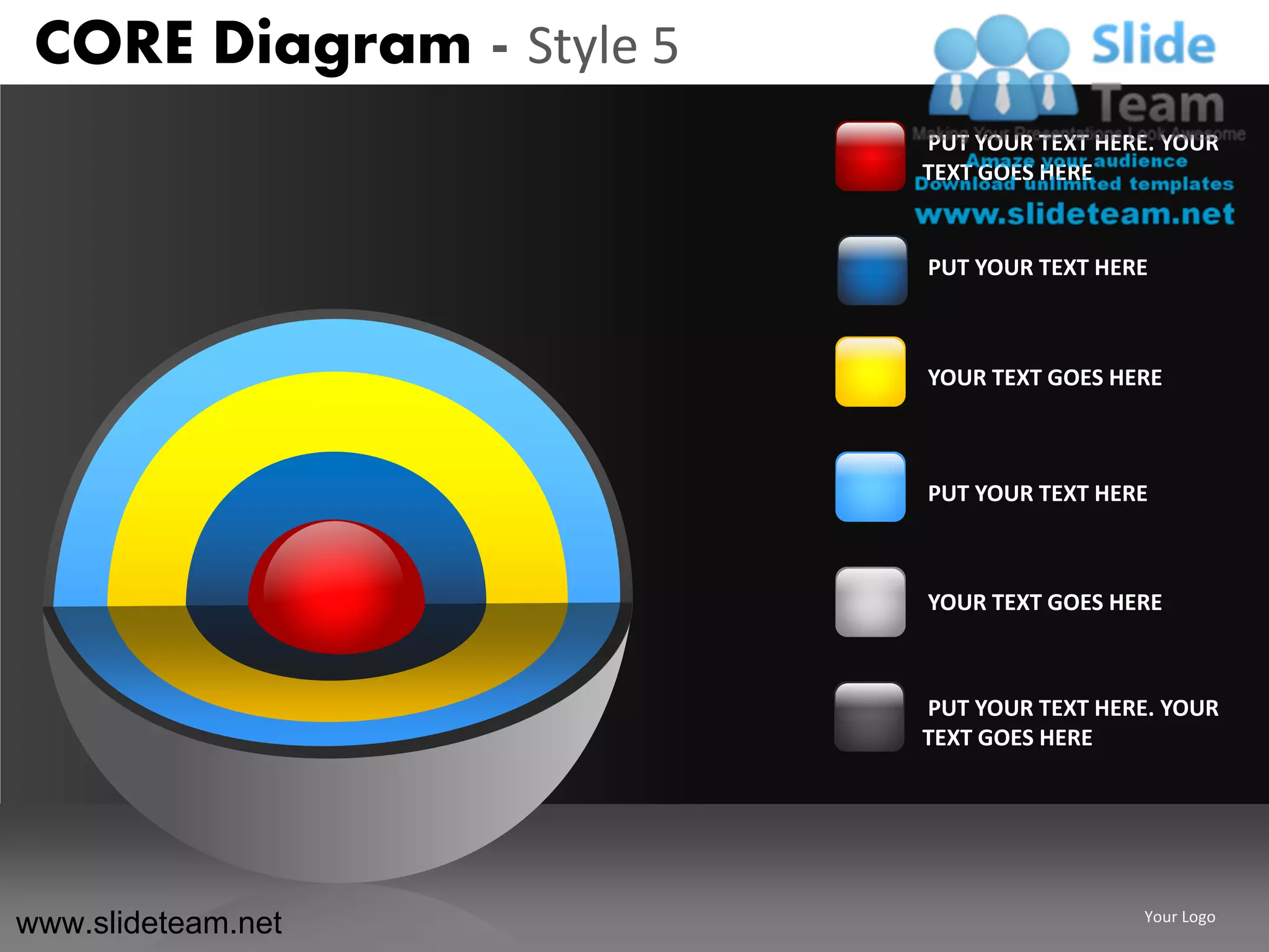 Core diagram design 5 powerpoint presentation slides. | PDF | Computing | Technology & Computing