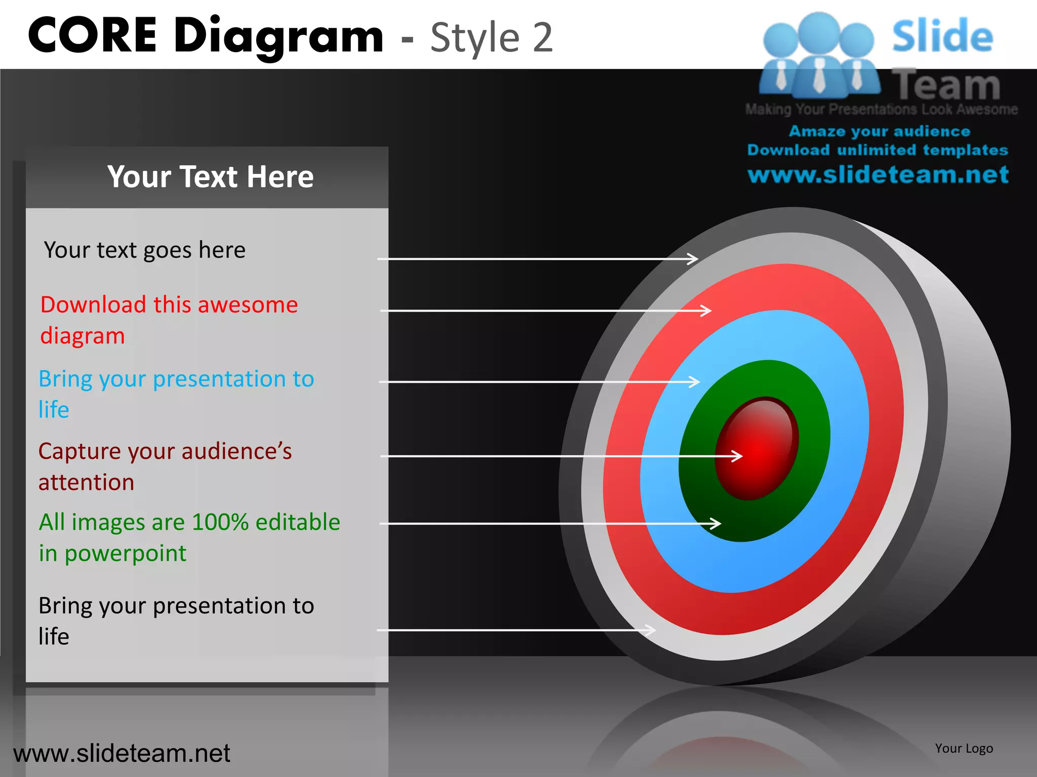 Core diagram style design 2 powerpoint ppt slides. | PDF | Technology & Computing