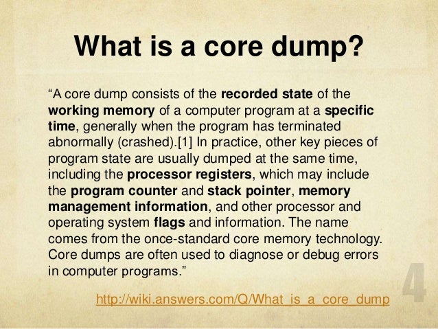 Core Dump Presentation