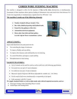 Cored wire injection system | PDF