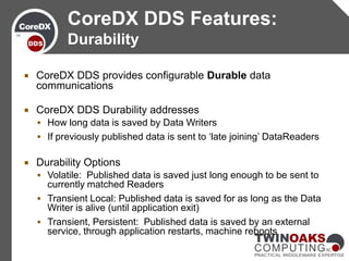 CoreDX DDS Technical Information | PPTX | Computer Networking | Computing