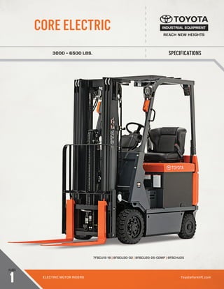 Xe nâng điện ngồi lái Toyota 2.8 tấn | PDF