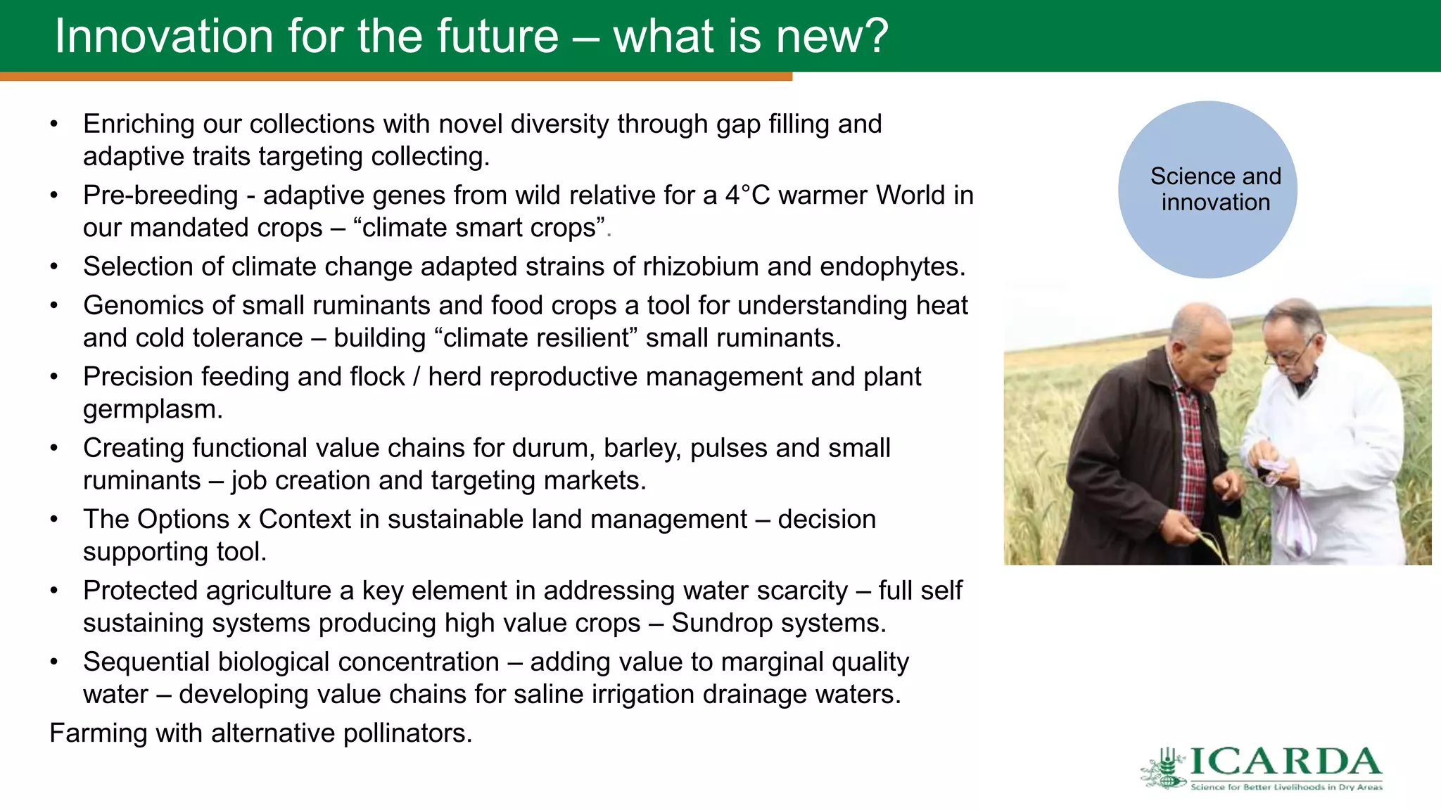 ICARDA Strategy 2017 – 2026 Building on 40 Years of Dryland Research | PPT