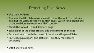 Quick Look at Evaluating Sources | PPTX