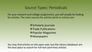 Quick Look at Evaluating Sources | PPTX