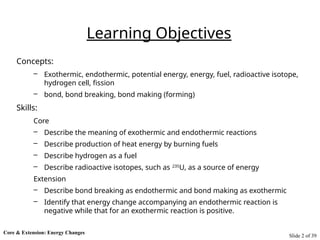 Core & Extension - Chemical Changes - Energy Changes in Chemical ...