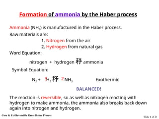 Core & Extension Chemical Rxns-Reversible Rxns II Haber Process.pptx