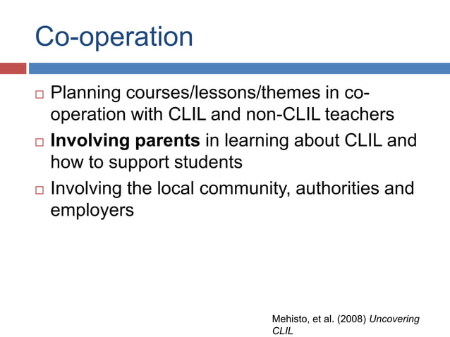 Core features of clil | PPT