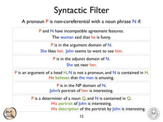CS571: Coreference Resolution | PPT