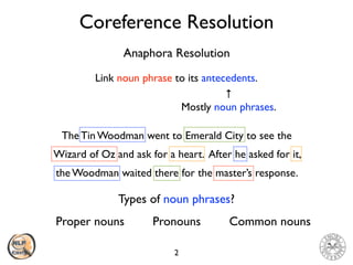 CS571: Coreference Resolution | PPT