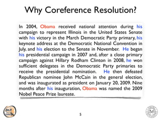 CS571: Coreference Resolution | PPT