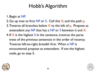 CS571: Coreference Resolution | PPT