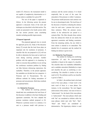 Coreference Resolution using Hybrid Approach | PDF