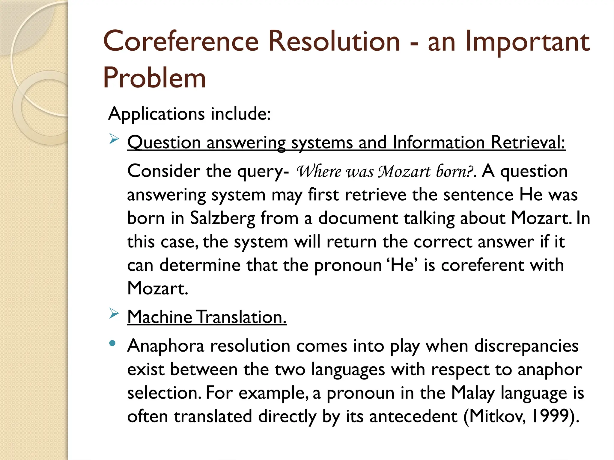 Coreference Resolution In Natural Language Processing Pptx