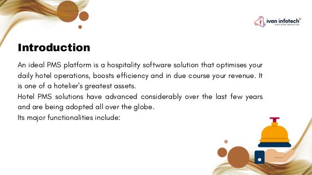 Core functionalities of pms hospitality software | PDF