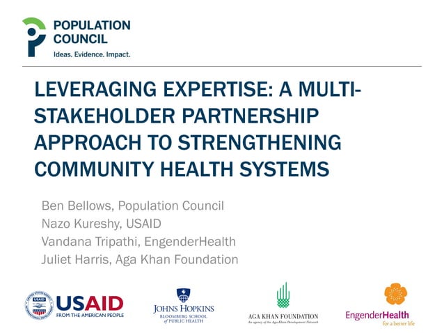Leveraging Expertise: A Multi-Stakeholder Partnership Approach to ...
