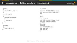 C++ and Assembly: Debugging and Reverse Engineering | PPTX