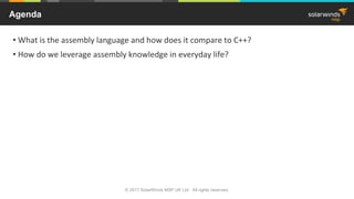 C++ and Assembly: Debugging and Reverse Engineering | PPTX
