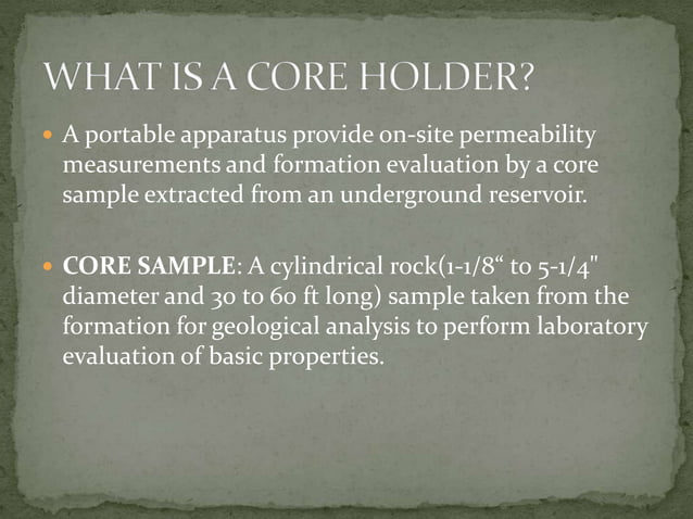 Core holders | PPT