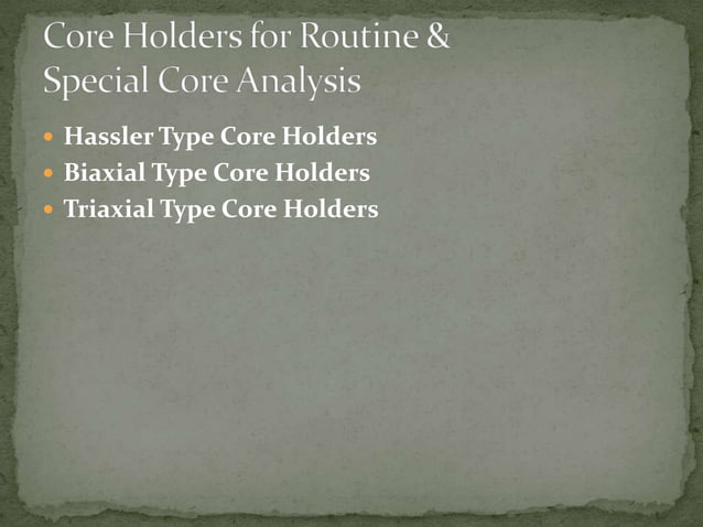 Core holders | PPT