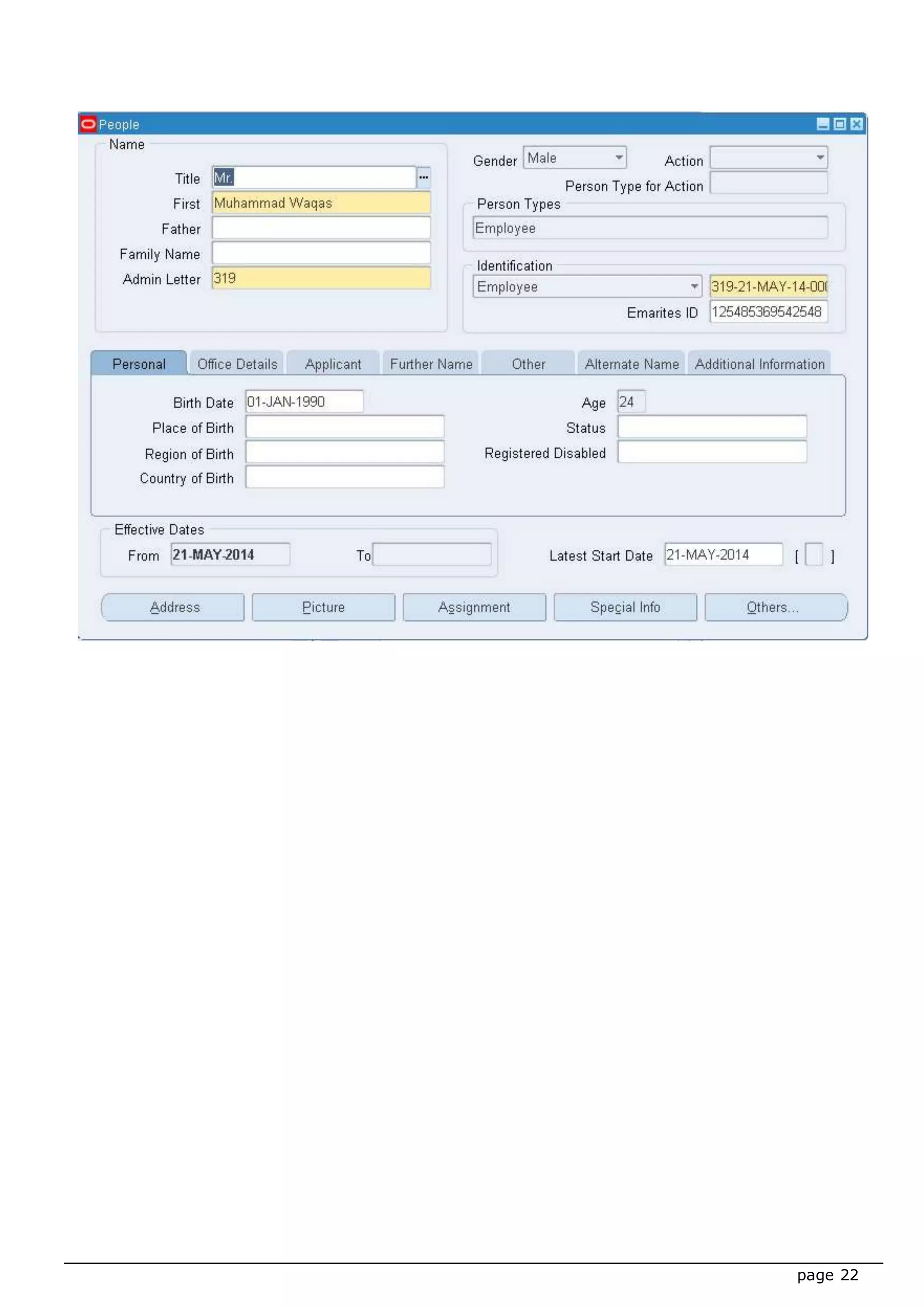 Oracle EBS R 12 Core hr user manual | DOCX