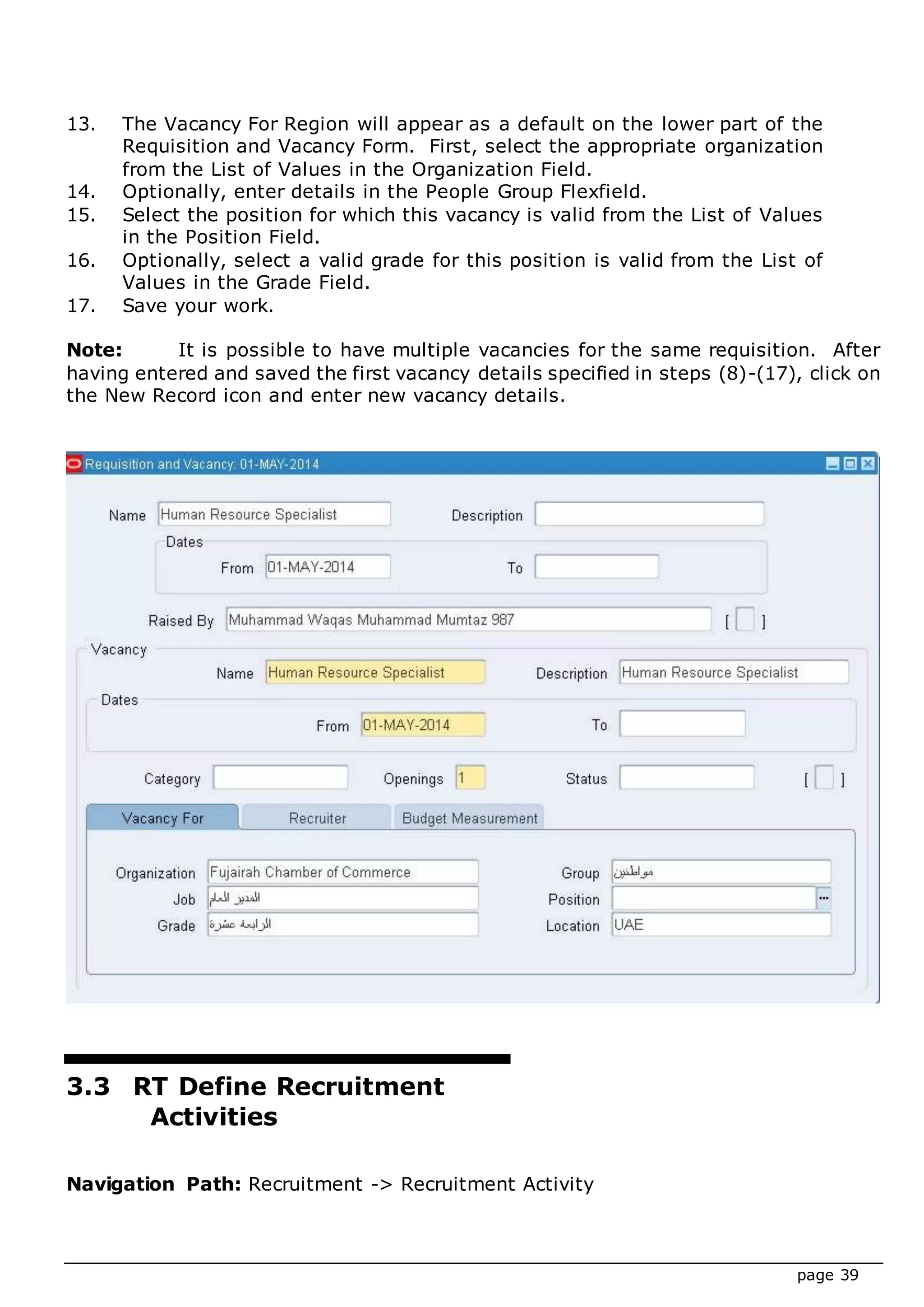 Oracle EBS R 12 Core hr user manual | DOCX