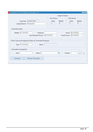 Oracle EBS R 12 Core hr user manual | DOCX