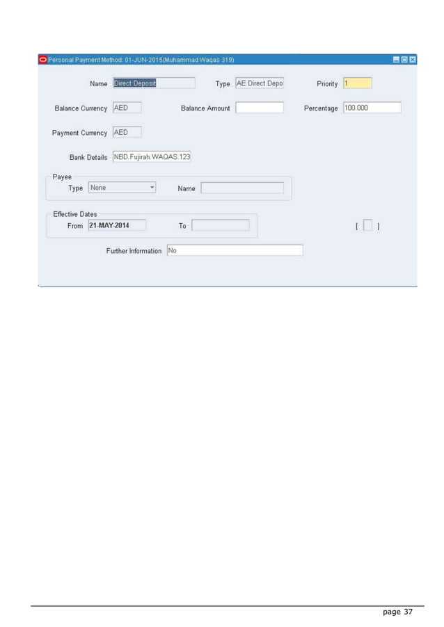 Oracle EBS R 12 Core hr user manual | DOCX