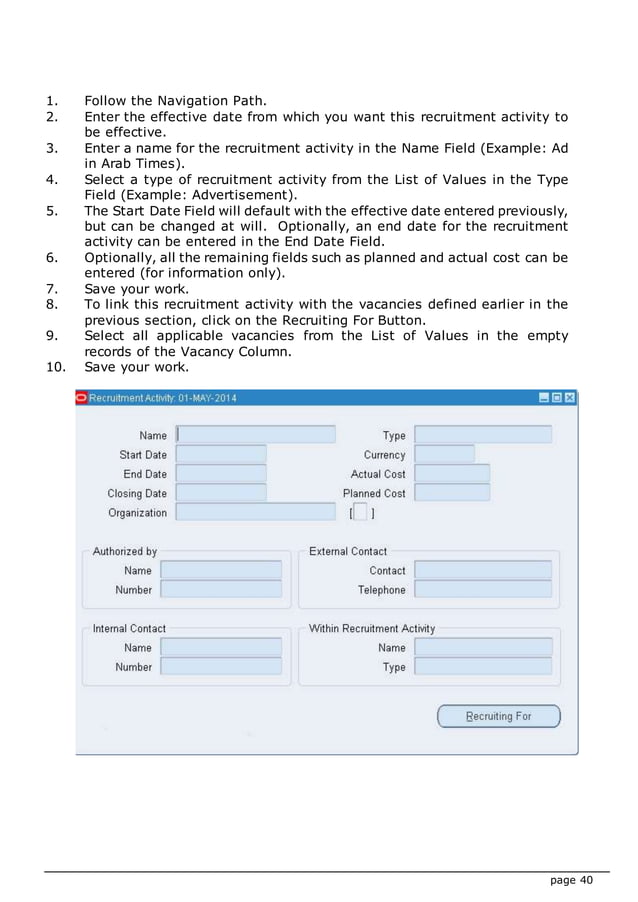 Oracle EBS R 12 Core hr user manual | DOCX