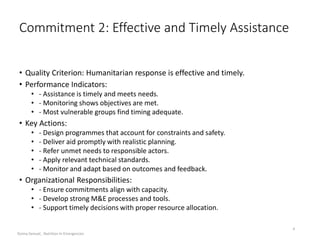 Core Humanitarian Standard and the Commitment Principles | PPT