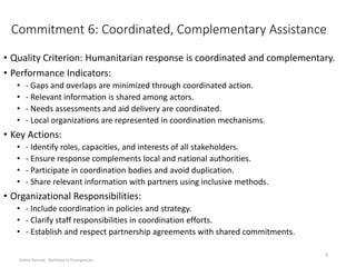Core Humanitarian Standard and the Commitment Principles | PPT